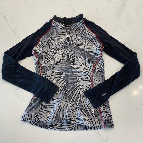 Smartwool | Tops | Smartwool Womens Merino 25 Pattern Crew Base Layer 00 Merino Wool | Poshmark